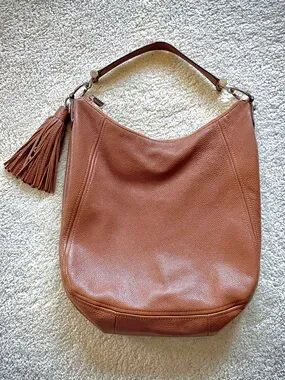 Michael Kors | Bags | Michael Kors Caramel Pebbled Leather Large Hobo ...